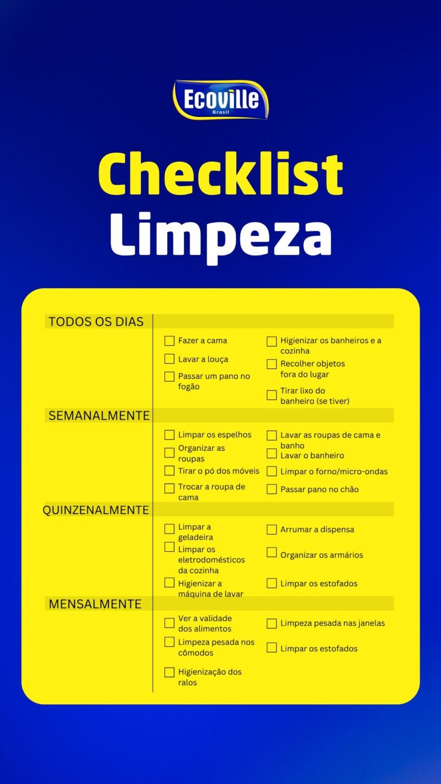Como Montar um Cronograma de Limpeza: O Segredo para uma Casa Sempre ...